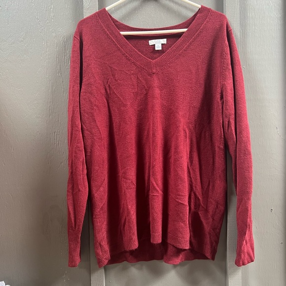 croft & barrow | Sweaters | Croft Barrow V Neck Burgundy Sweater | Poshmark